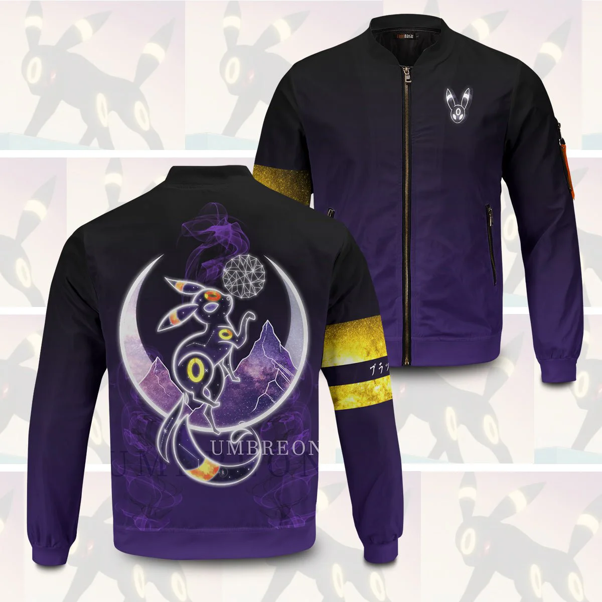 Pokemon Jackets - Umbreon Spirit Bomber Jacket FH0709 | Gear Anime Shop ...