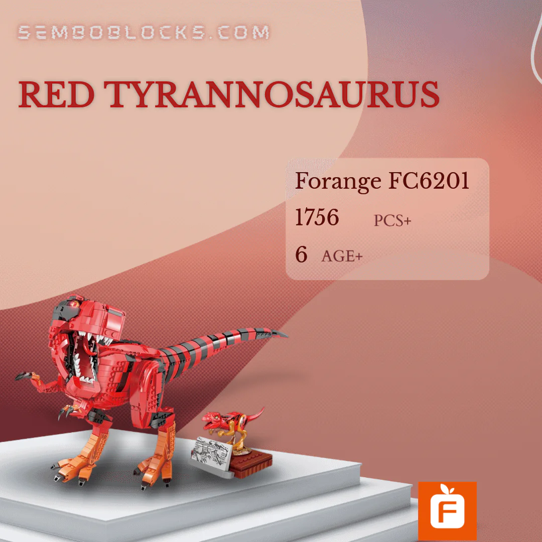Forange FC6201 City Red Tyrannosaurus | SEMBO Blocks Shop ⚡️ Official ...
